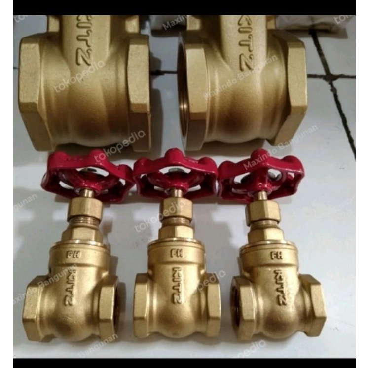 Jual Gate valve kuningan 1/2" inch KITZ Asli HQ | Shopee Indonesia
