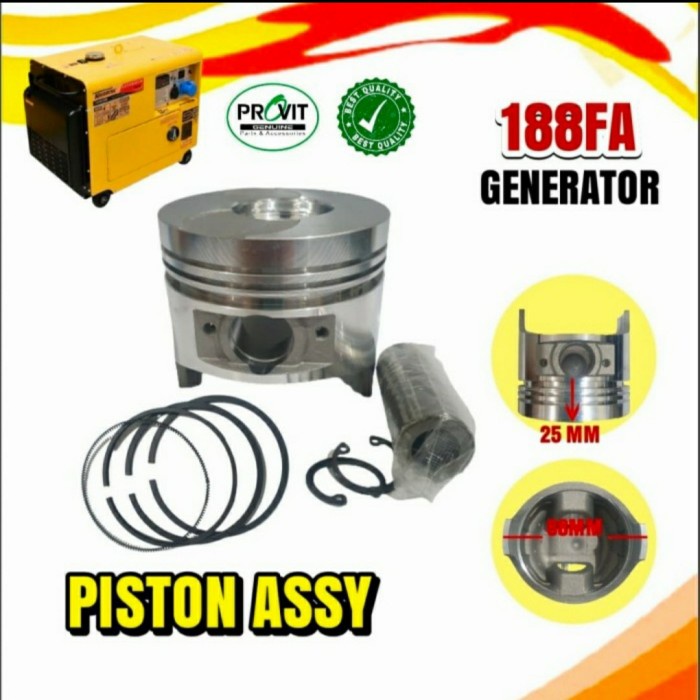 Jual 188FA RING PISTON LENGKAP MESIN GENSET SOLAR TYPE KAMA - MOTO ...