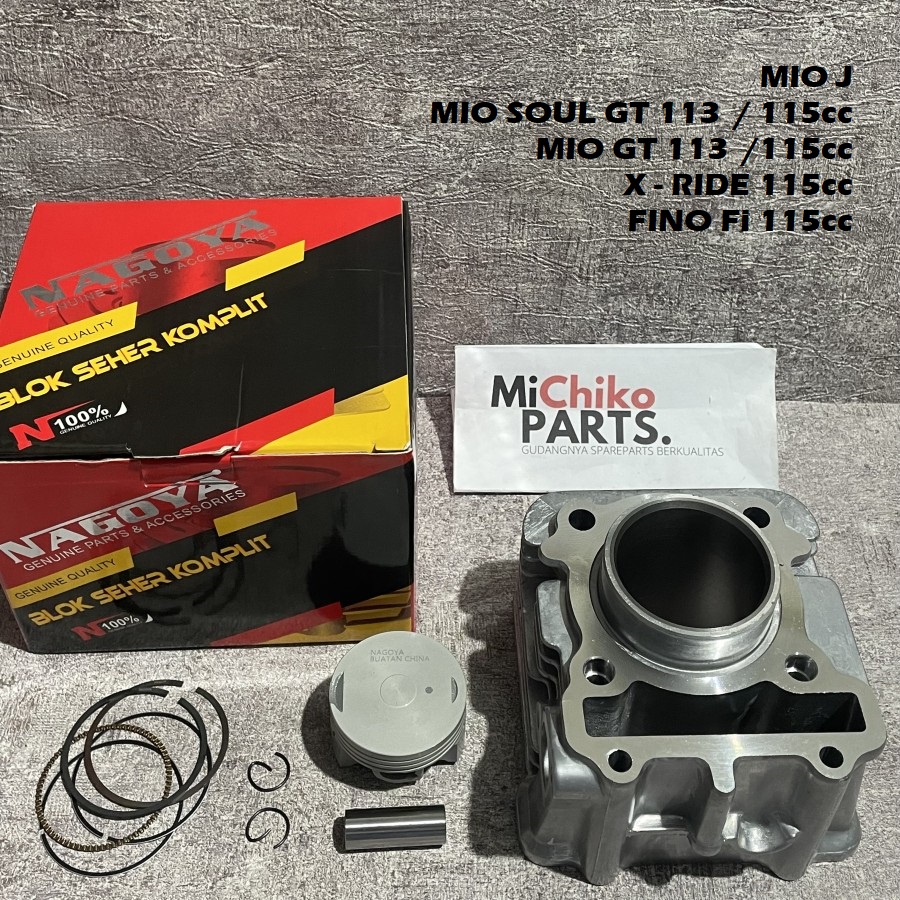 Jual Blok Silinder 54P Mio J GT 115 Soul GT 115 Xride 115 Fino Fi Injeksi 115 Piston Kit Set ...