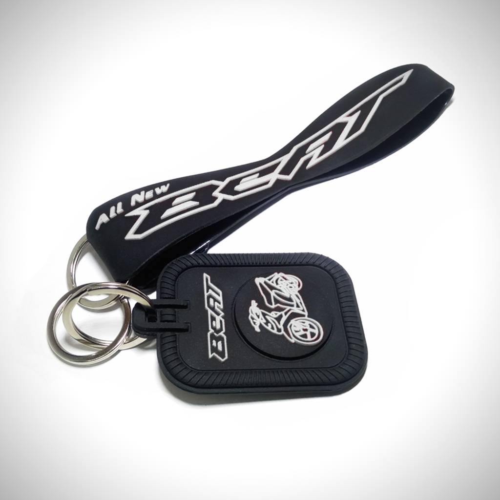 Jual GANTUNGAN KUNCI MOTOR HONDA BEAT 3D RUBBER KEYCHAIN DESIGN UNIK ...