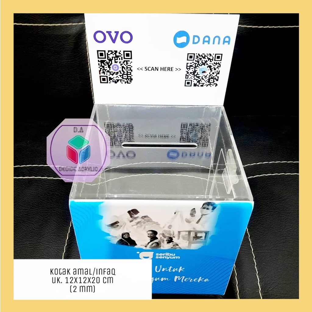 Jual Decide Acrylic Akrilik Kotak Amal Infaq Infak Saran Minimalis ...