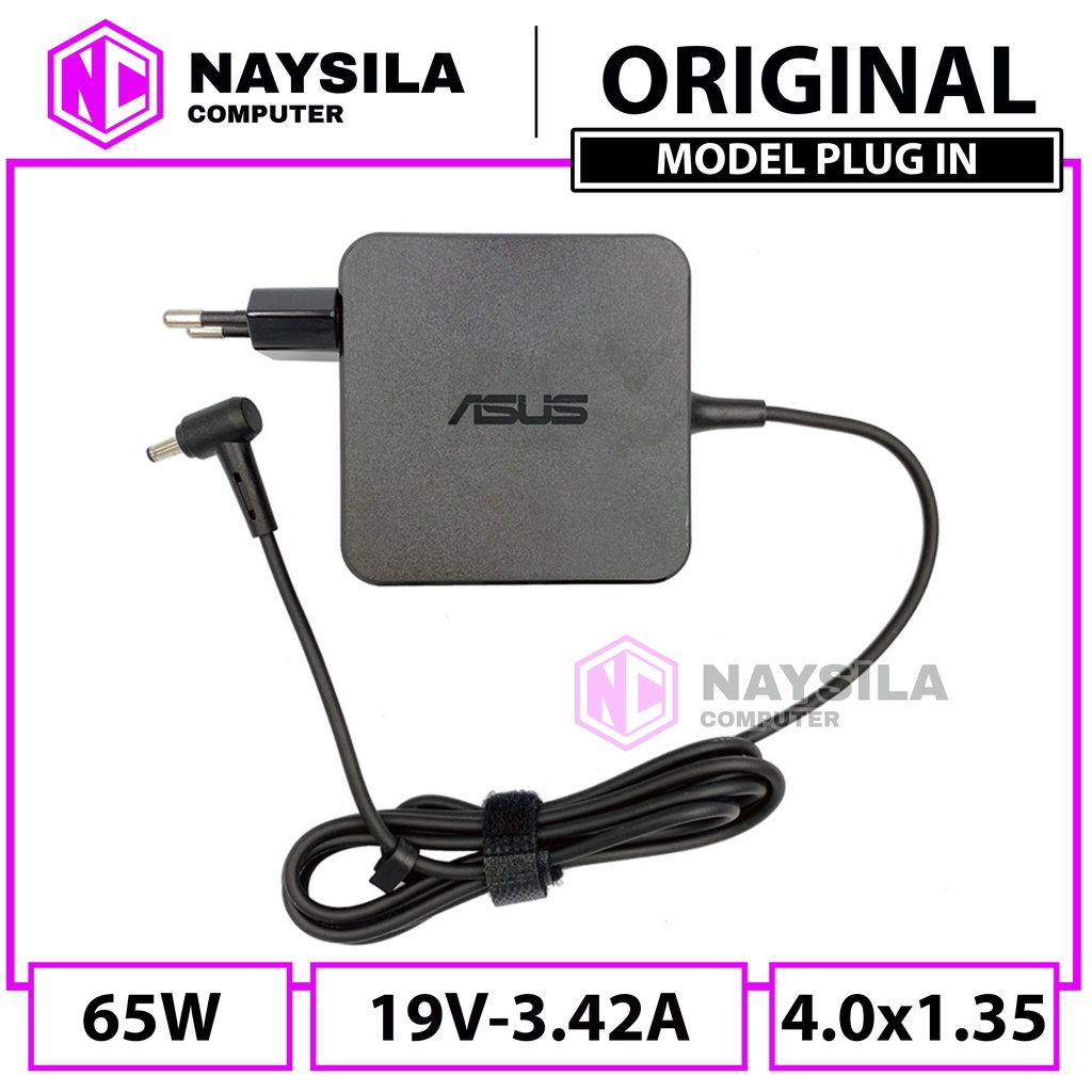 Jual Adaptor Charger Asus 19V 3.42A ADP-65DW C 65W DC:4.0x1.35mm ORIGINAL #ADP_AS_19V-3.42A_DC:4 ...