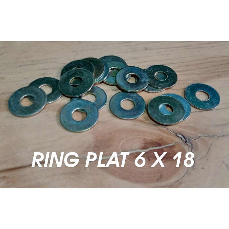 Jual ring plat 6mm x 18mm ukuran baut 10 ( 100 pcs ) | Shopee Indonesia