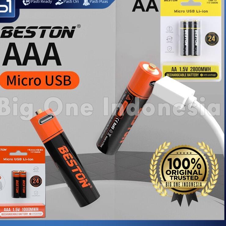 Jual Star 12.12 BESTON Rechargeable Batterry AA 1,5V, Beston Baterai ...