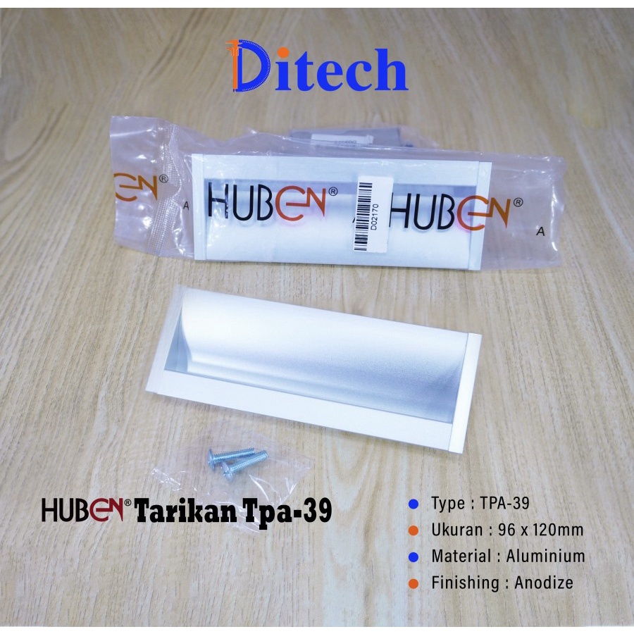 Jual Handle Tanam Aluminium HUBEN TPA-39 Tarikan Kom Pintu Geser ...