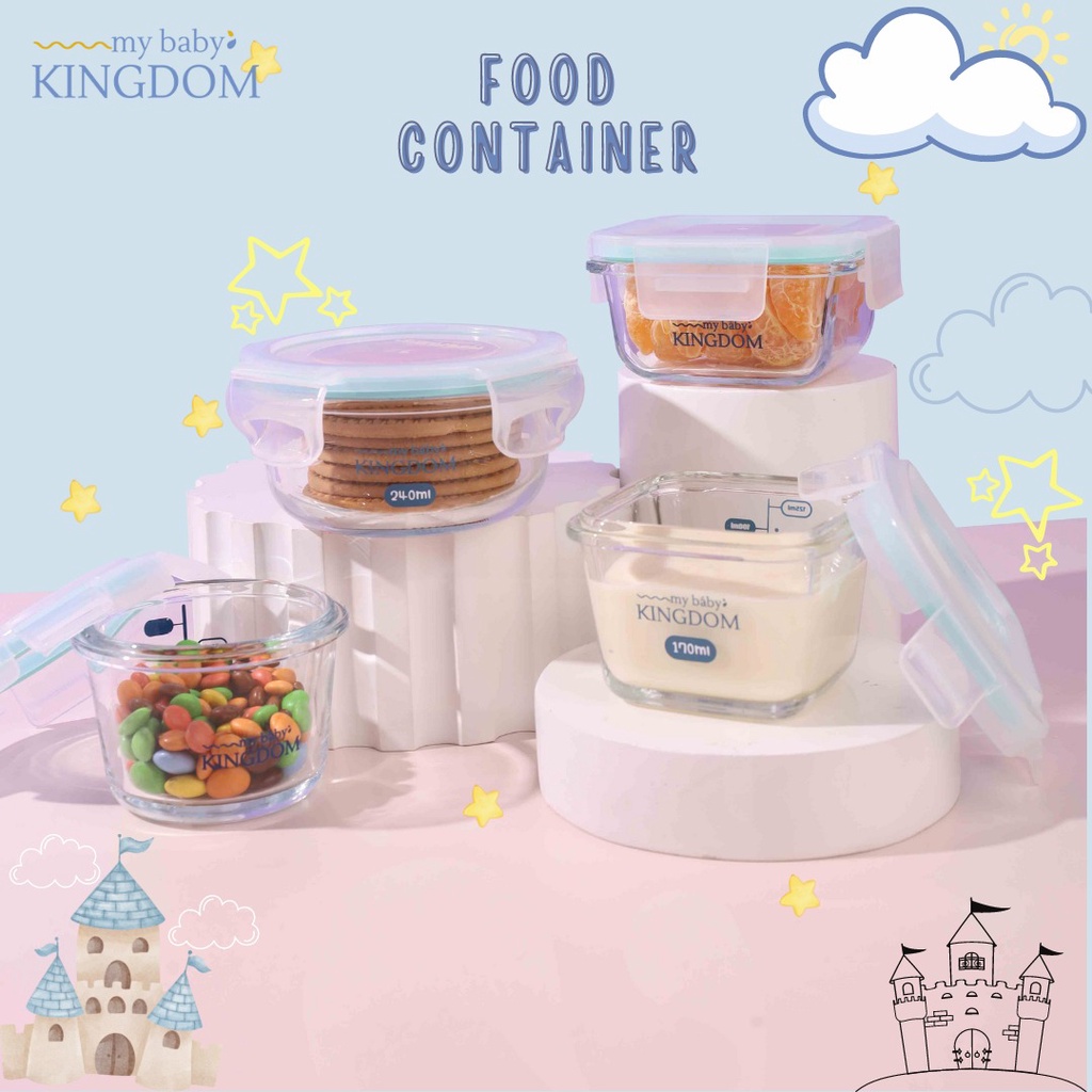 Jual My Baby Kingdom Glass Container / Wadah Mpasi Kaca / Kontainer ...