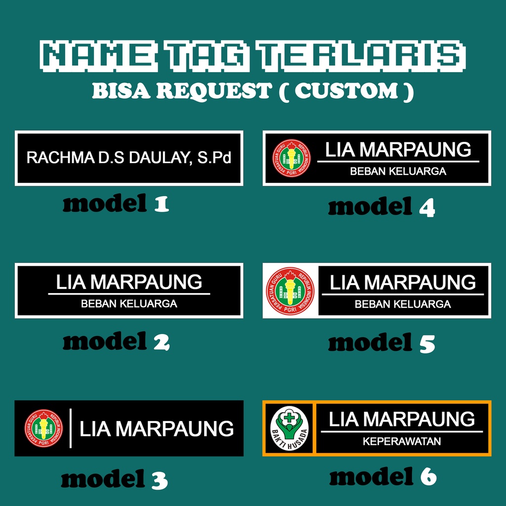 Jual PROMO l Name tag akrilik - papan nama peniti, kantor custom sesuai ...