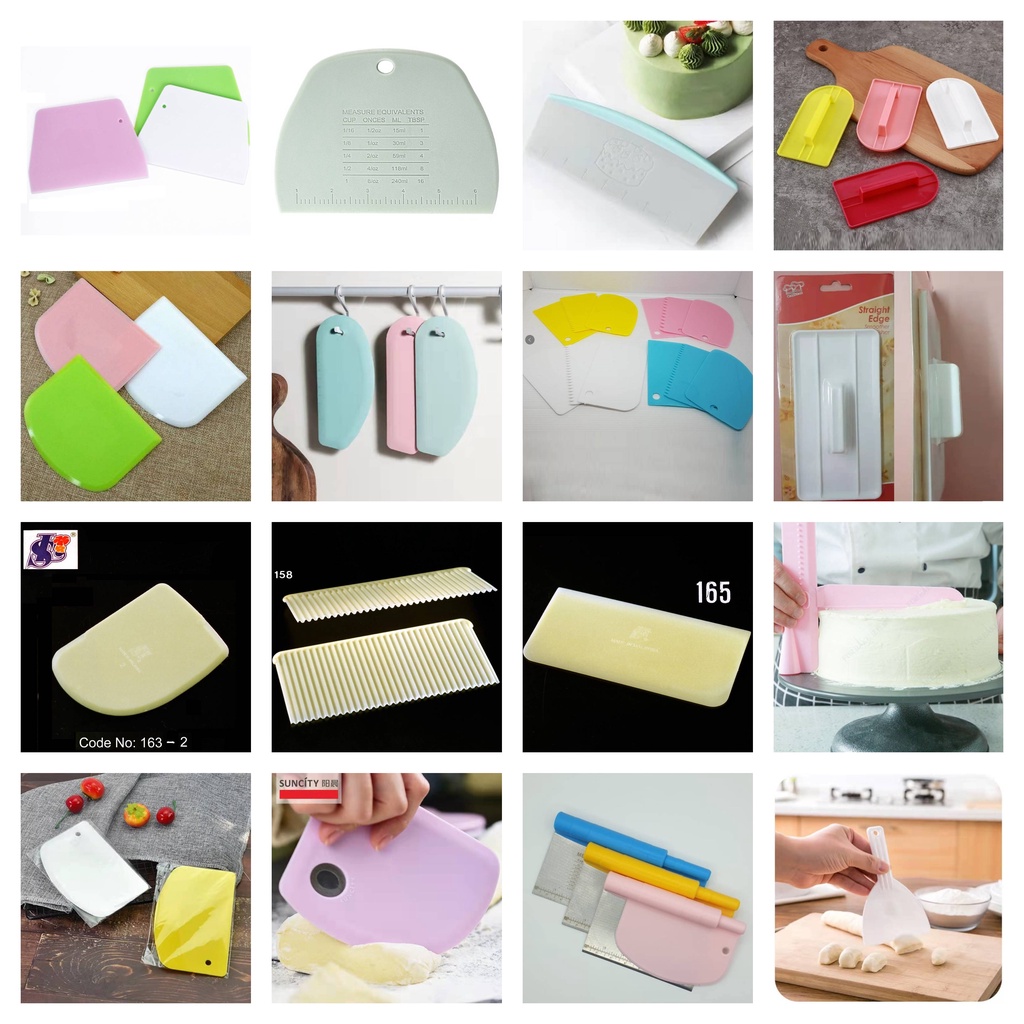 Jual Scrapper Kue Pisau Plastik Pemotong Adonan Bakpao Roti Dough ...