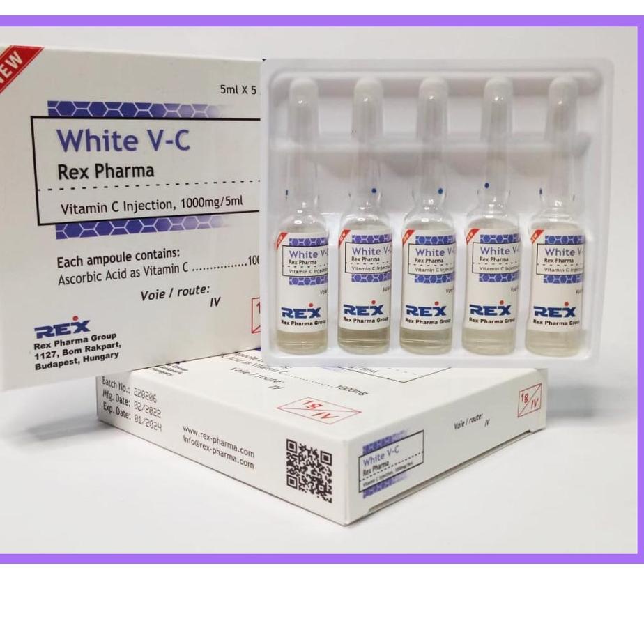 Jual Termurah White V-C 1000mg Vitamin C Injeksi / Vitamin C Injection ...