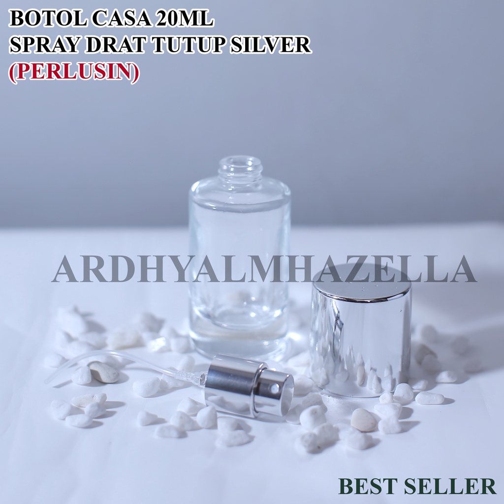 Jual BOTOL PARFUM CASA 20ML DRAT SILVER PERLUSIN | Shopee Indonesia
