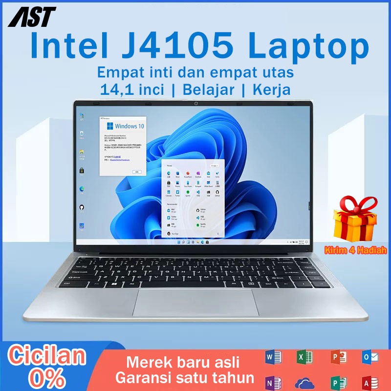Jual [Barang spot]AST Laptop Baru murah HD 14,1'' RAM 16+128/256/512GB ...