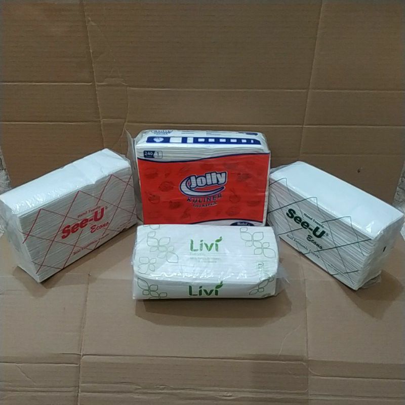 Jual Tisu Hand Towel/Napkin (Jolly-SeeU-Montiss-Livi) | Shopee Indonesia
