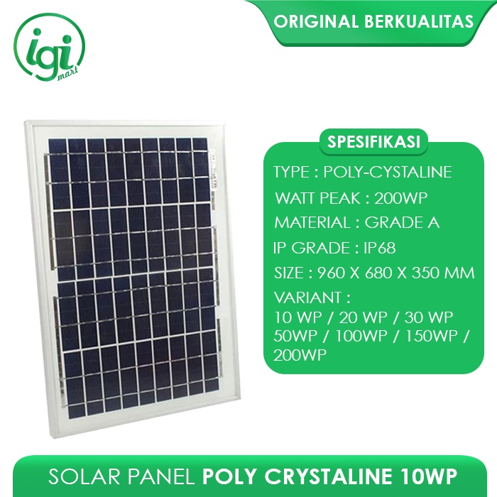 Jual SOLAR PANEL 10W / SOLAR CELL 10 Watt / PANEL SURYA GH 10WP POLY ...