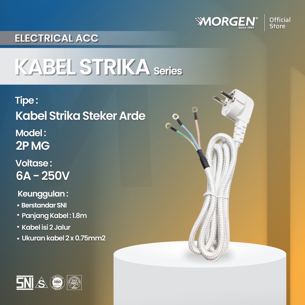 Jual (PROMO SPECIAL SALE) MORGEN Kabel Setrika / ARDE / GEPENG / KABEL ...