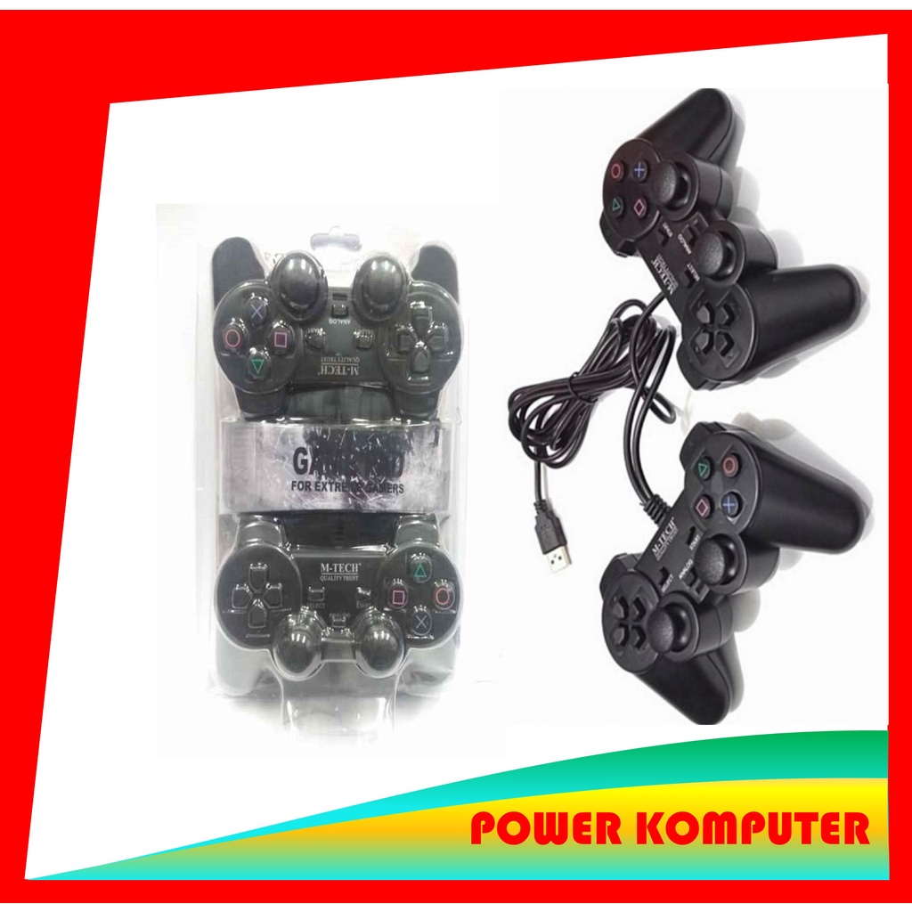 Jual USB Kontroler Kabel Game Joystic Gamepad Getaran Joystick untuk PC Komputer Laptop M-Tech ...