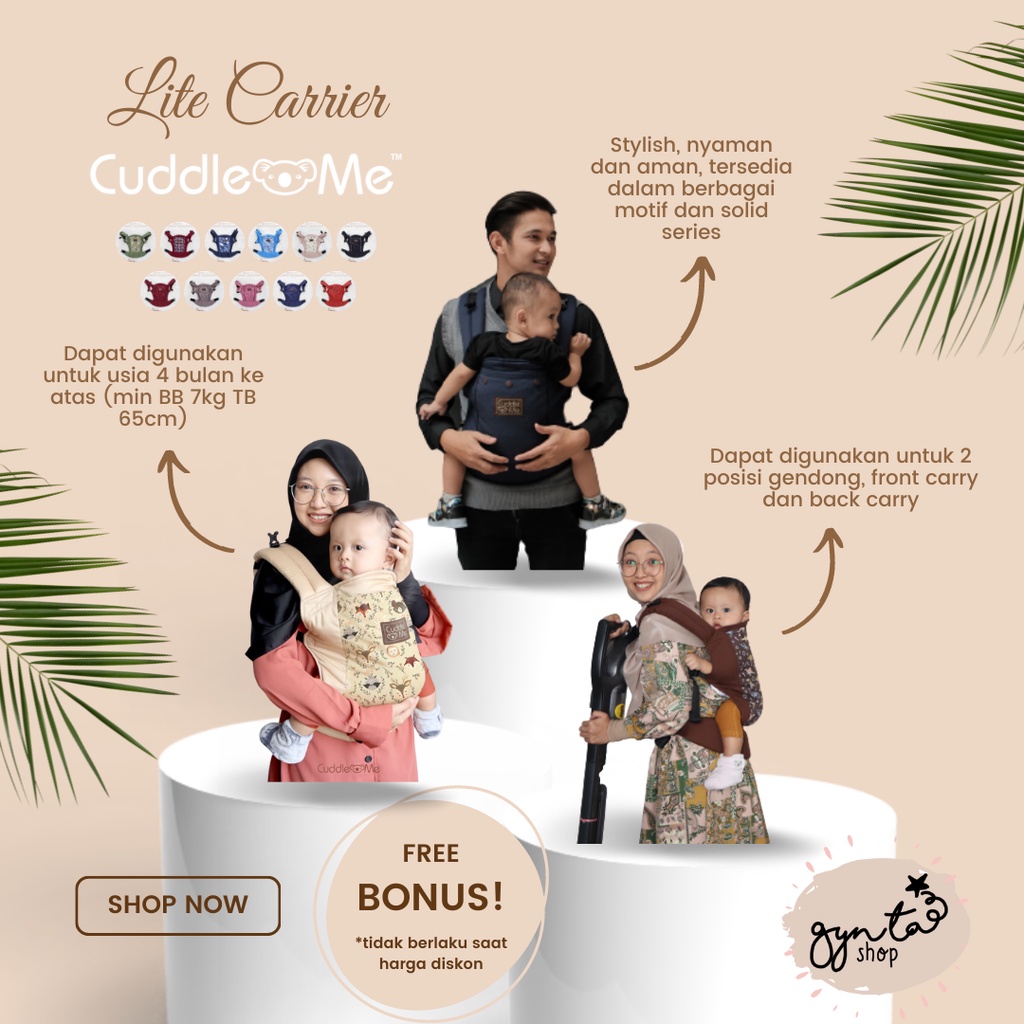 Jual Gendongan Bayi Cuddle Me SSC Lite Carrier Baby Carrier Ergonomis M ...