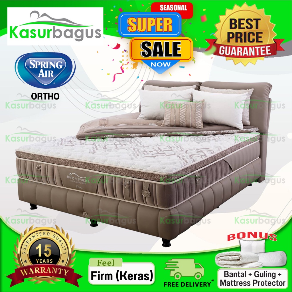 Jual Spring Air Kasur Springbed Ortho + Sandaran California - Full Set ...