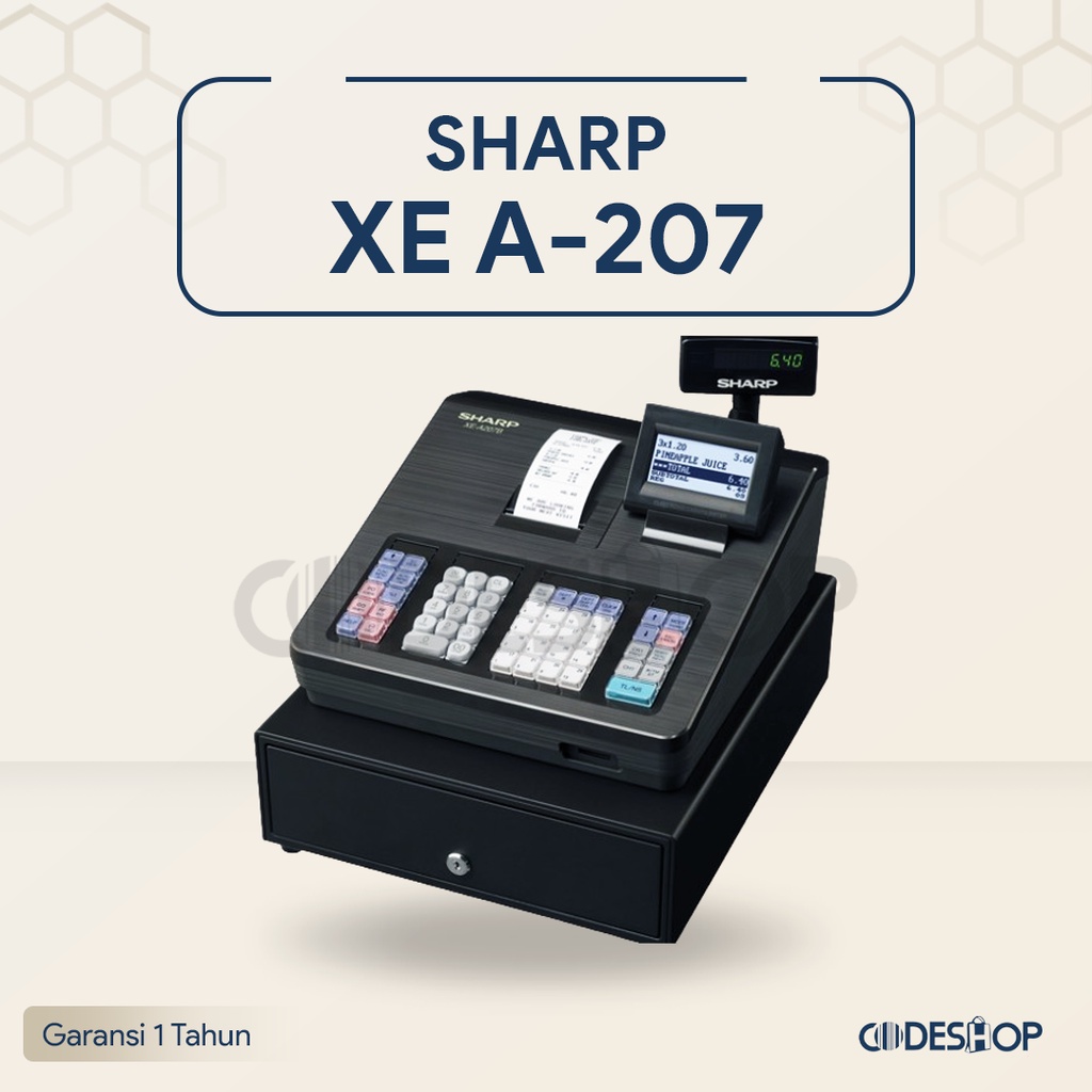 Jual Cash Register/Mesin Kasir SHARP XE A -207 (B/W) | Shopee Indonesia