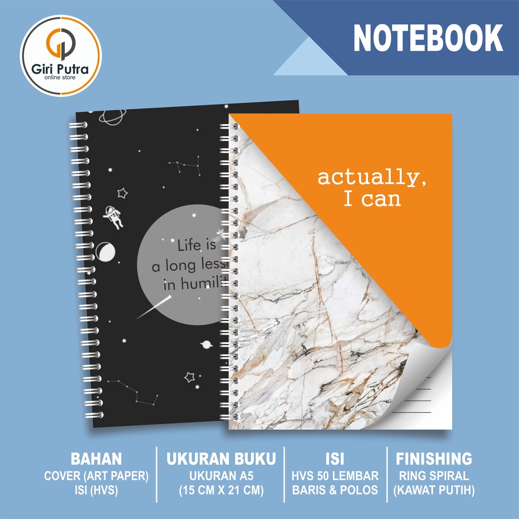 Jual Notebook A5 / Buku Catatan Non Custome | Shopee Indonesia