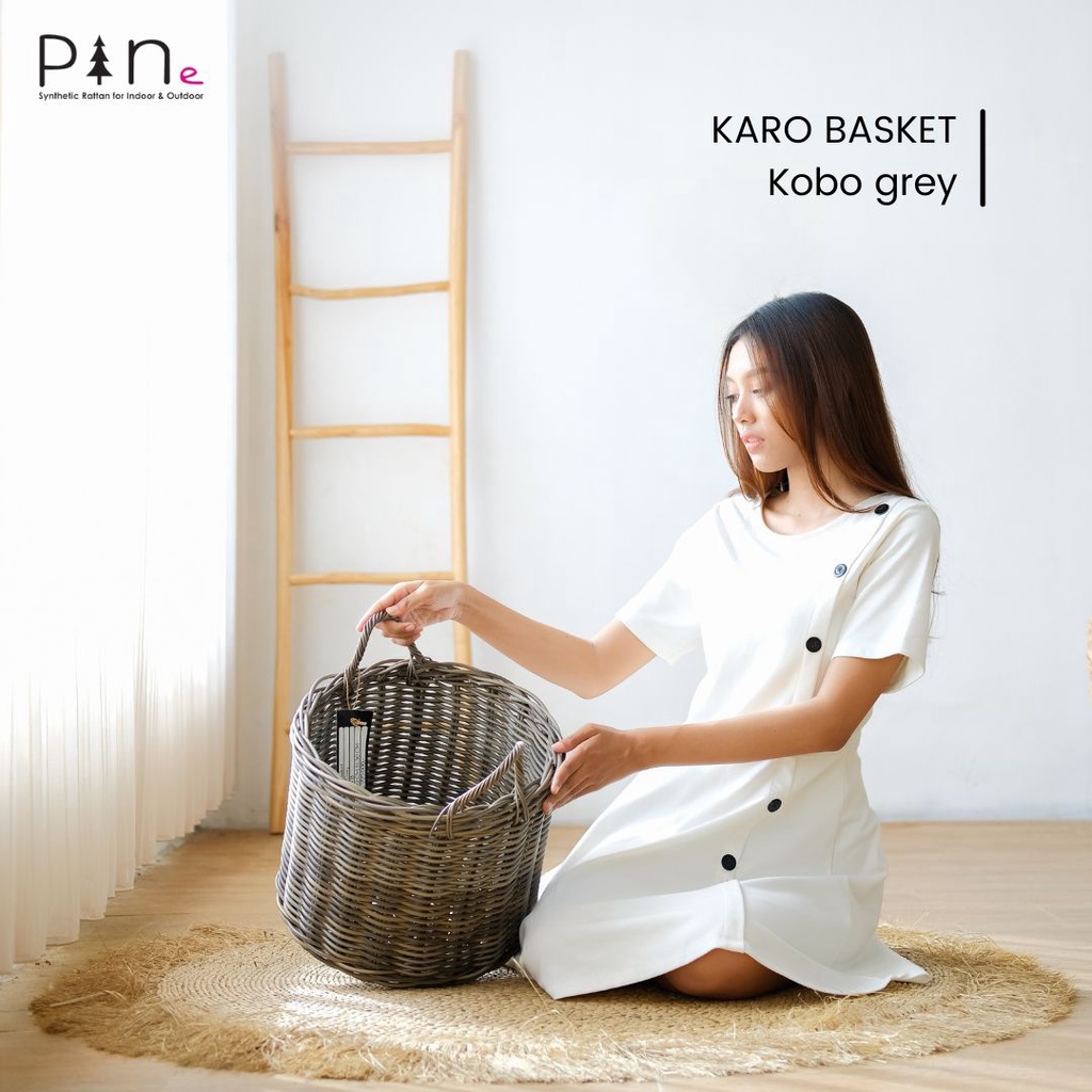 Jual Keranjang Laundry / Keranjang Pakaian Rotan Sintetis - Karo Basket ...