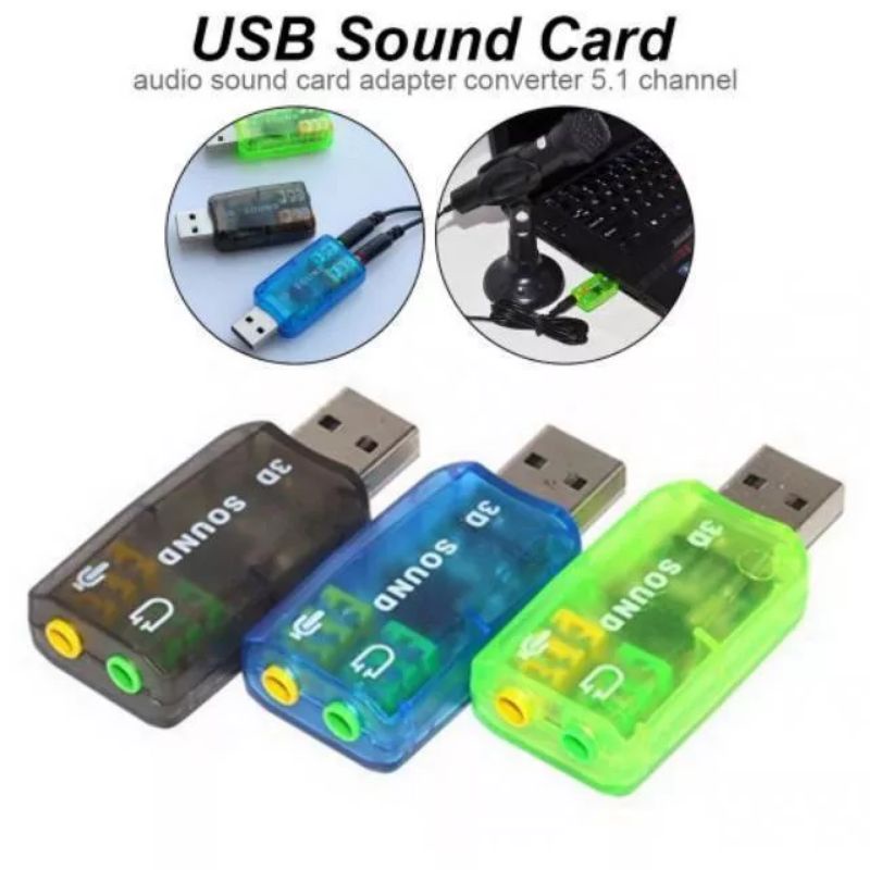 Jual SOUND CARD 3D ADAPTER USB 5.1 CHANNEL EXTERNAL SOUND CARD AUDIO ...