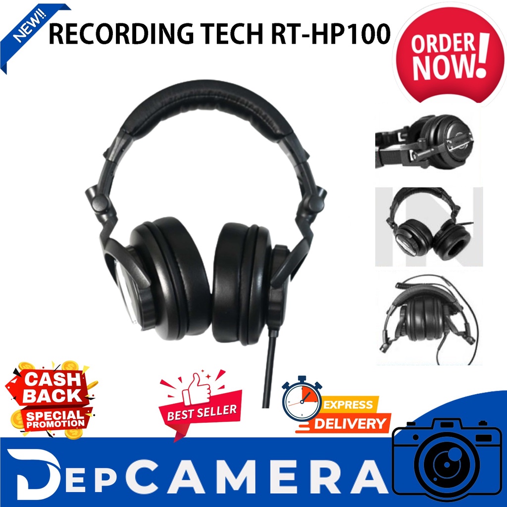Jual Recording Tech RT-HP100 Monitoring Headphones | Shopee Indonesia