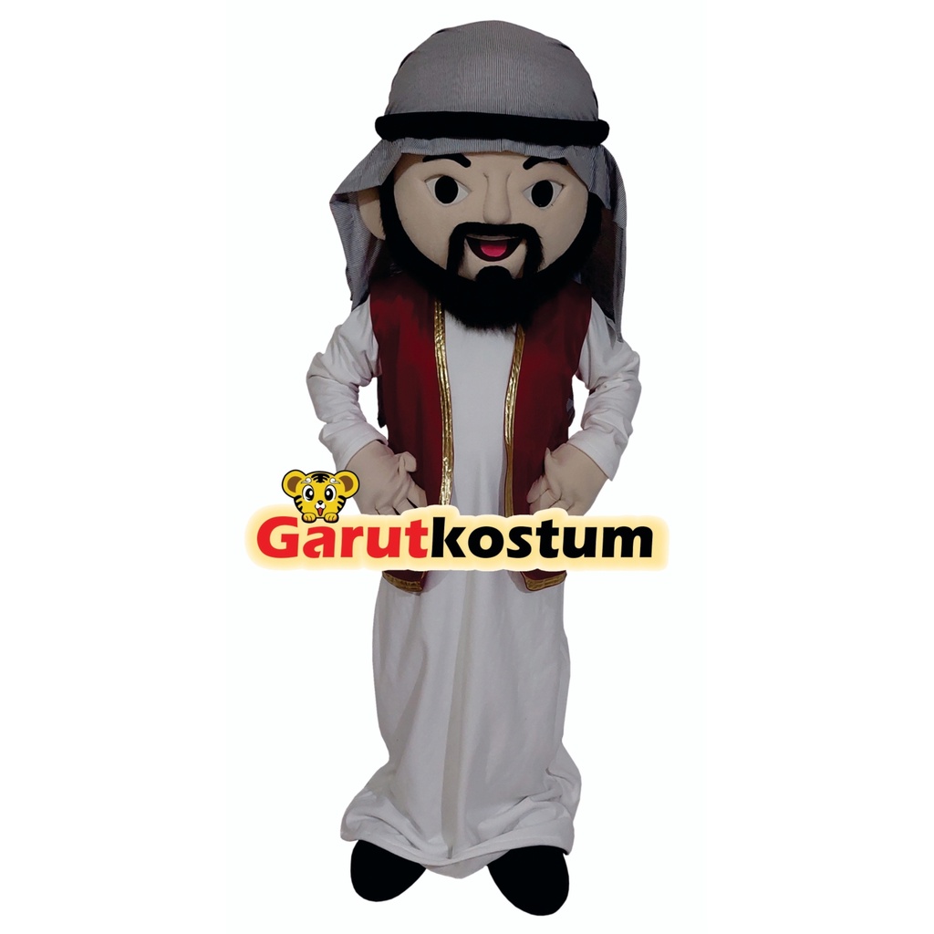 Jual Kostum maskot badut arab arabian putih setelan fashion karnaval ...