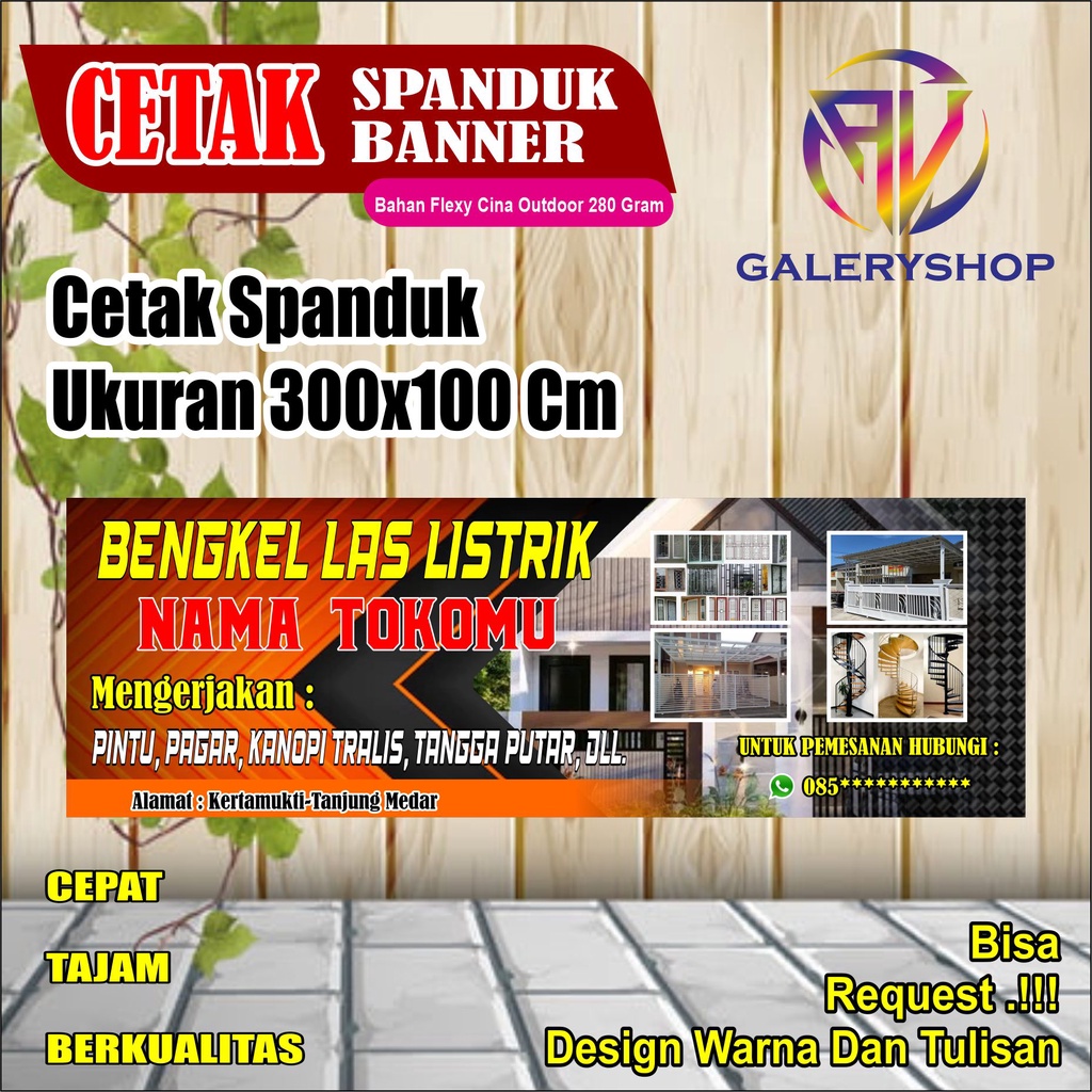 Jual cetak spanduk banner bengkel las ,teralis, pagar dll. custom ...
