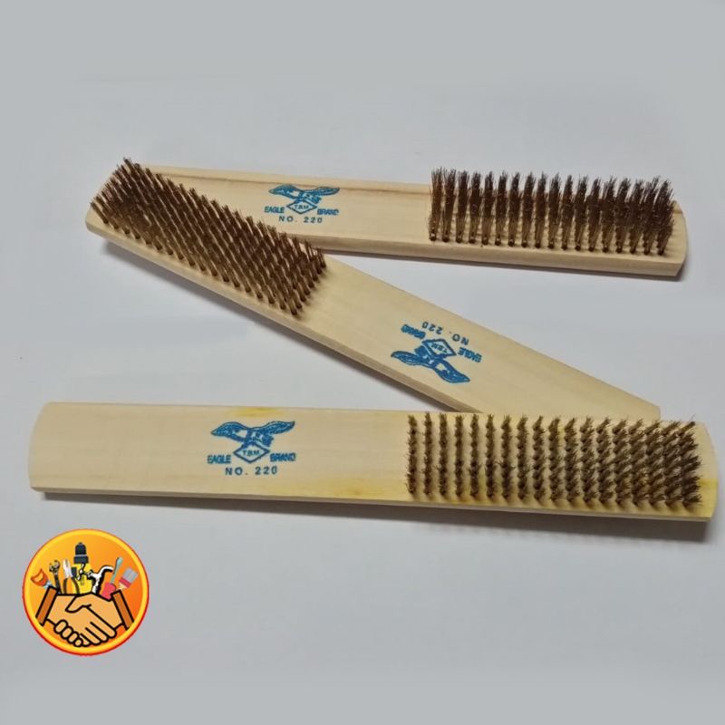 Jual Sikat kawat gagang kayu Eagle / sikat pembersih | Shopee Indonesia