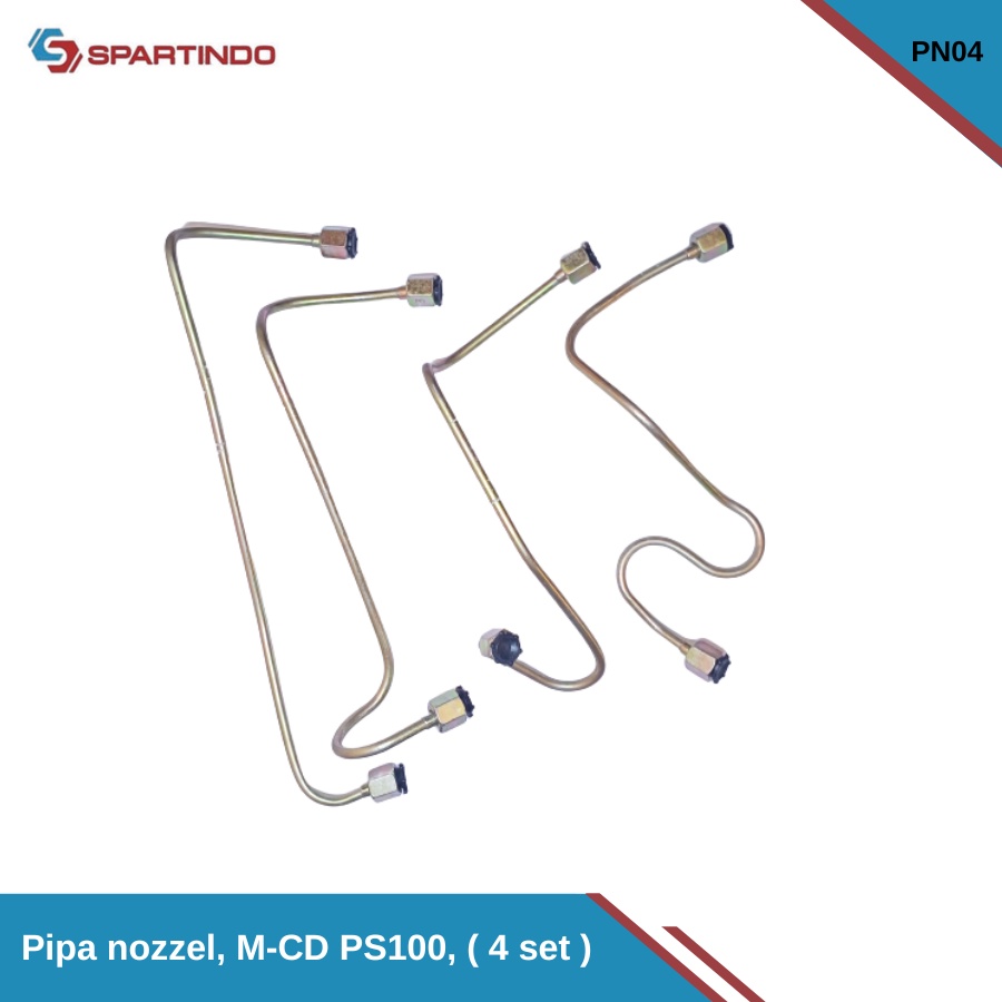 Jual Pipa Nozzel Mitsubishi Colt Diesel PS100 Set (4 pcs) Nozzle Pipe ...