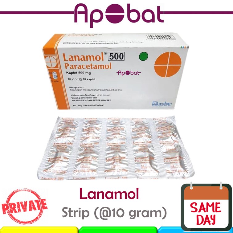 Jual - ApObat - Lanamol STRIP isi 10 Tablet Obat Demam Pusing Nyeri ...