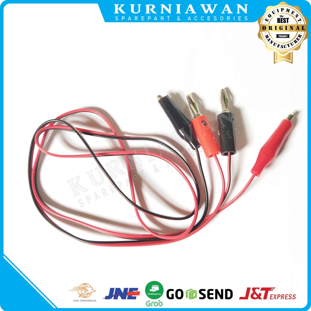 Jual Kabel Power Supply Cabel PS Hitam Merah 2 Line Jepit Buaya ...