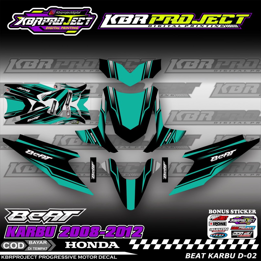 Jual BEAT KARBU 2008-2012 STIKER MOTOR KEREN DECAL STIKER FULL BODY LIS ...