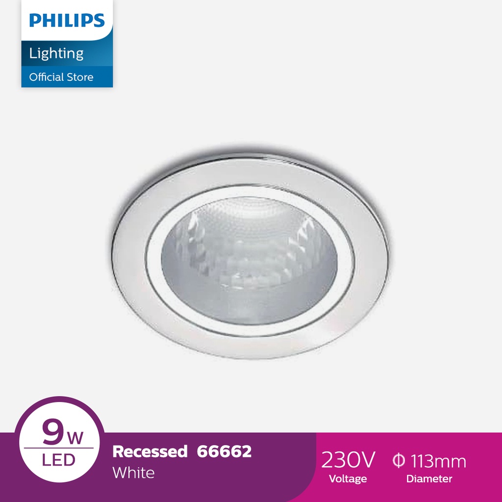 Jual Philips recessed downlight white 66662 1x9W 230V | Shopee Indonesia