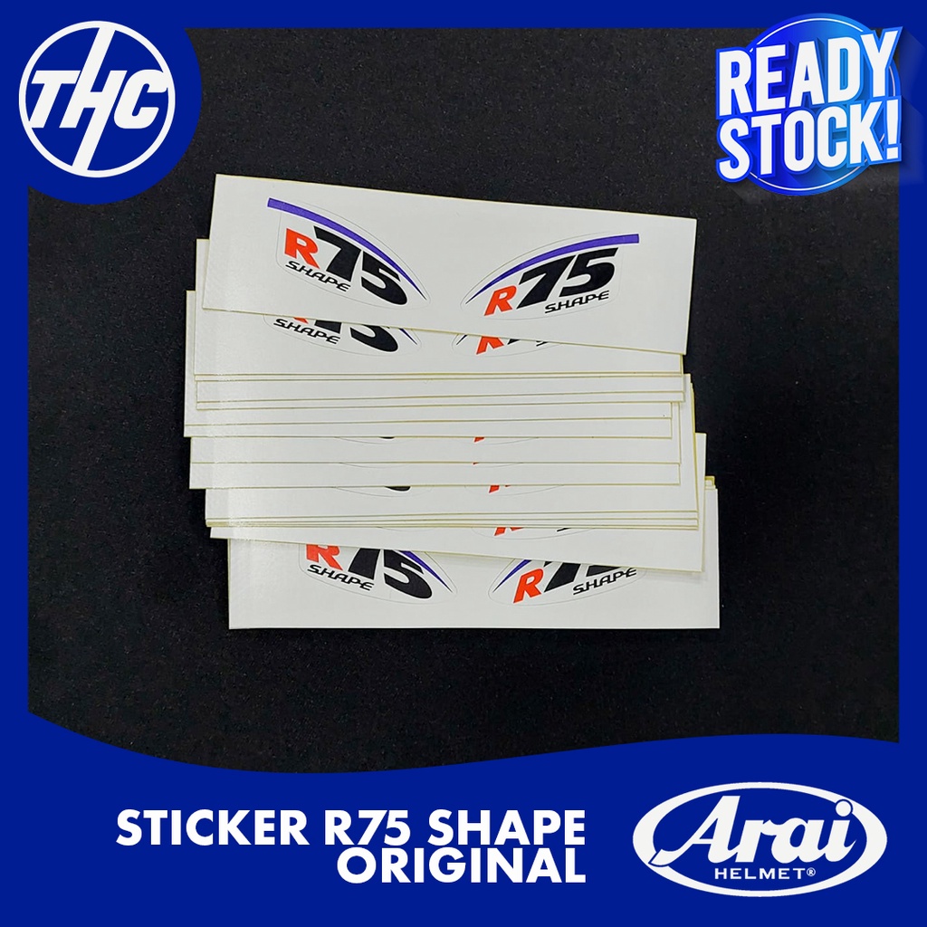 Jual STICKER VISOR R75 SHAPE ORIGINAL ARAI HELMET | Shopee Indonesia