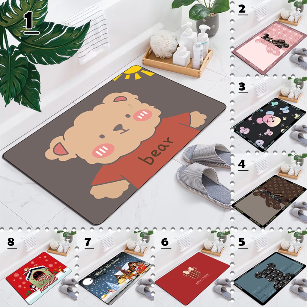 Jual (COD) Keset Lantai Anti Slip Karakter Cartoon Menyerap Air Ukuran ...