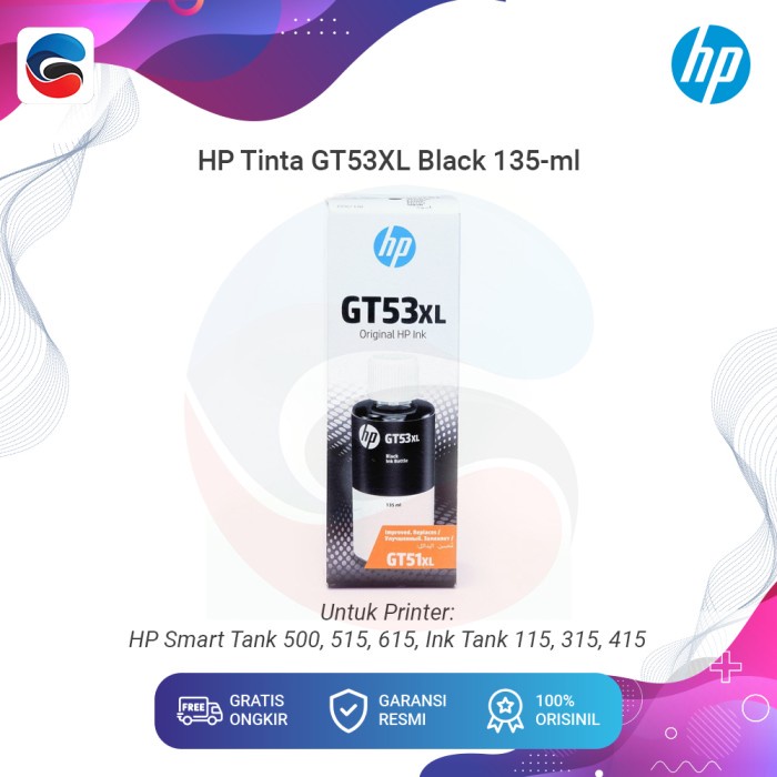 Jual HP Tinta GT53XL 135-ml Black Original Ink Bottle [1VV21AA ...