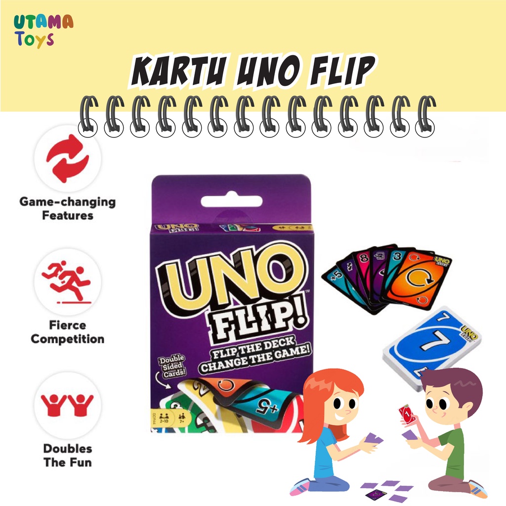 Jual Mainan kartu flip uno game board game family keluarga | Shopee ...