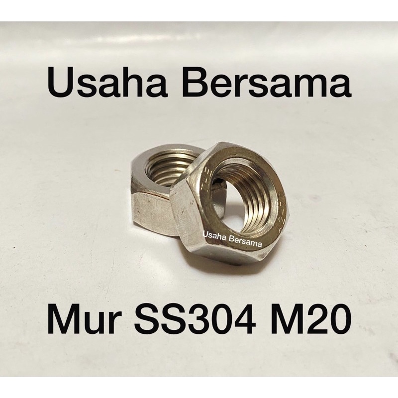 Jual Mur M20 drat halus 2 stainless 304 THE A2-70 | Shopee Indonesia