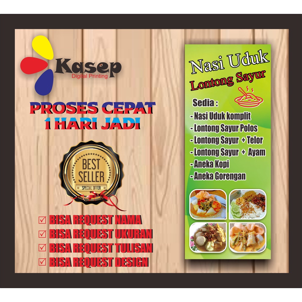 Jual Spanduk Jualan Lontong Sayur / Spanduk Jualan Nasi Uduk / Banner ...