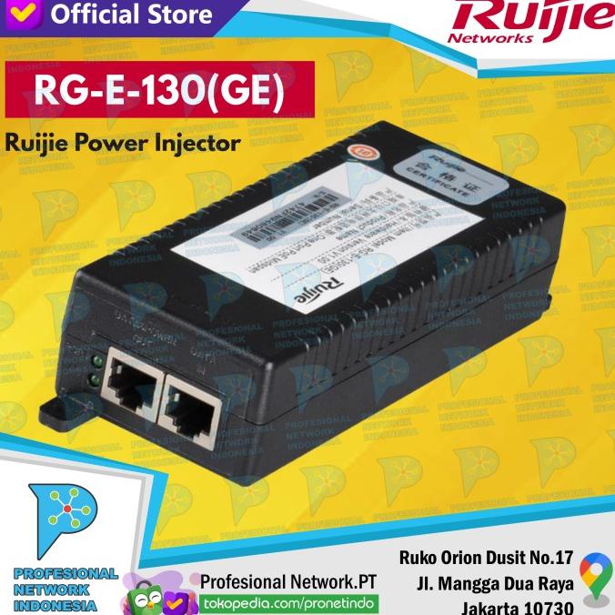 Jual Ruijie RG-E-130(GE) Power Injector / PoE Adapter RG-E-130 (GE ...