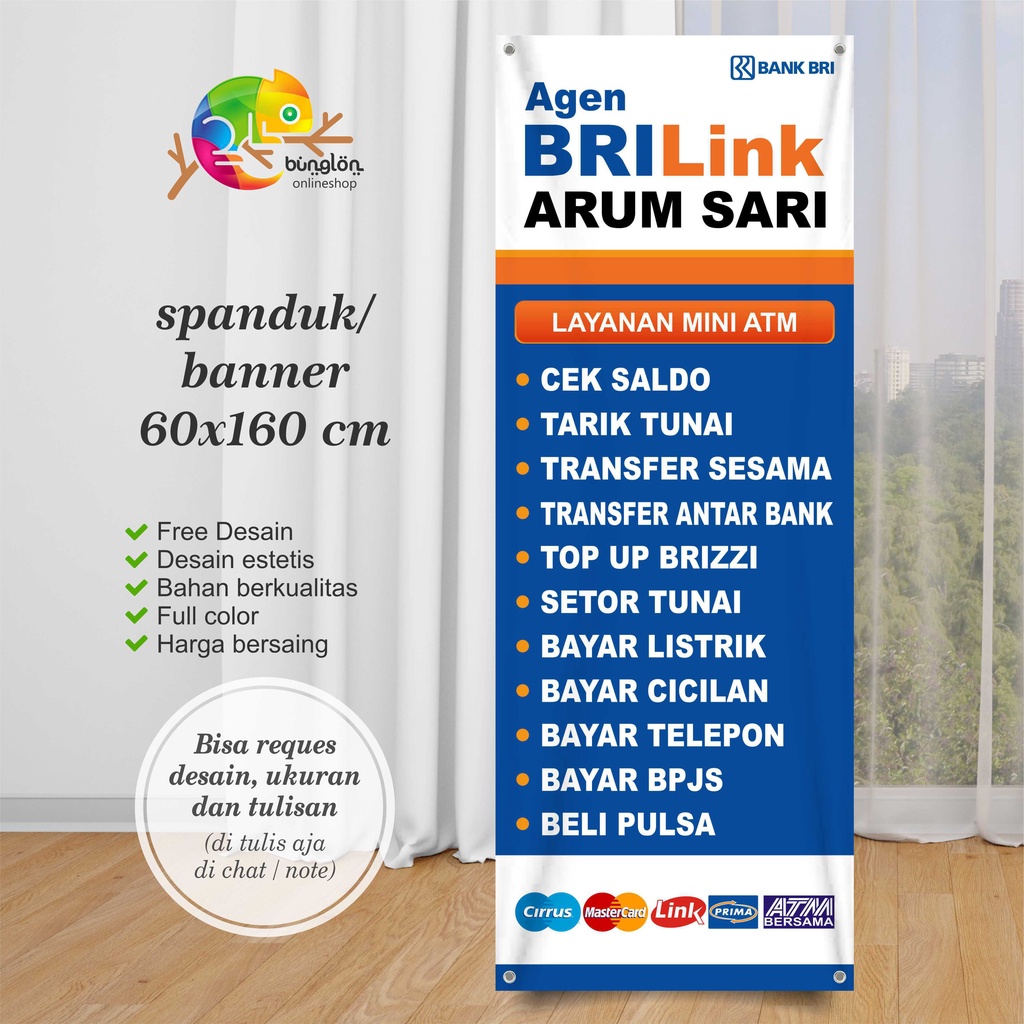 Jual Spanduk, Banner Agen BRI Model A | Shopee Indonesia