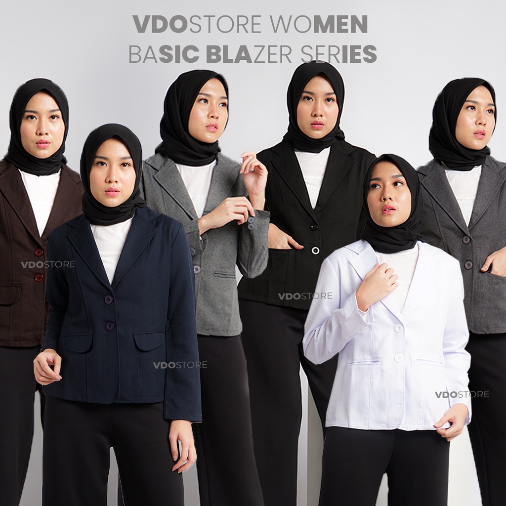 Jual BLAZER WANITA PREMIUM - M L XL 2L 3L 4L 5L 6L - ATASAN KERJA JAS KANTOR JUMBO BIG SIZE ...