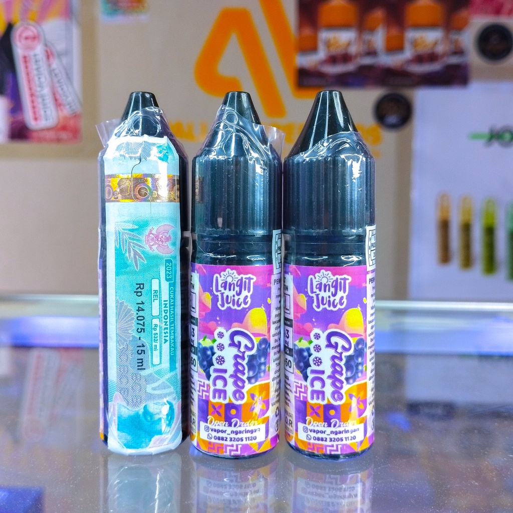Jual Liquid freebase 15ml terbaru langit juice GRAPE-ICE [DINGIN ...