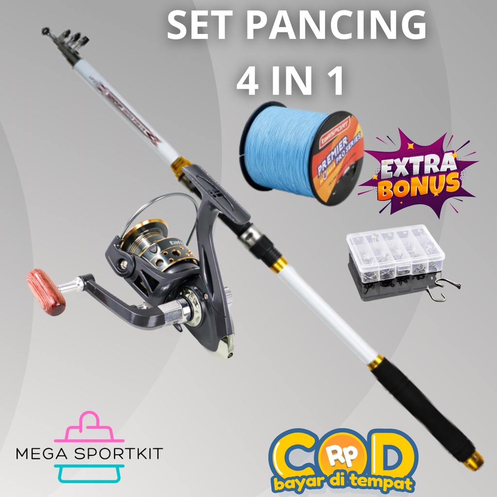 Jual Pancingan Set Combo GHOTDA Murah Joran Antena 240cm Reel BK2000 ...