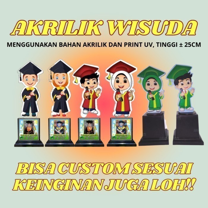 Jual plakat patung wisuda bahan akrilik | Shopee Indonesia