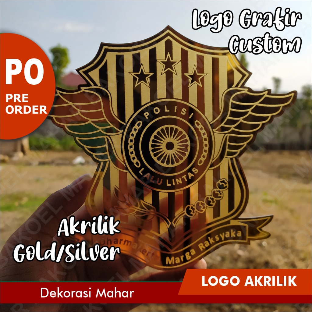 Jual LOGO INSTANSI LOGO CUSTOM BAHAN AKRILIK MIRROR | Shopee Indonesia