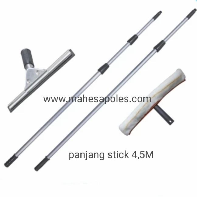Jual aluminium telescopic extension stick 4,5 meter | Shopee Indonesia