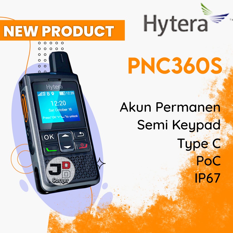 Jual HT POC Hytera PNC360S Wifi 4G LTE GPS IP67 ORI Garansi PNC360 PNC ...