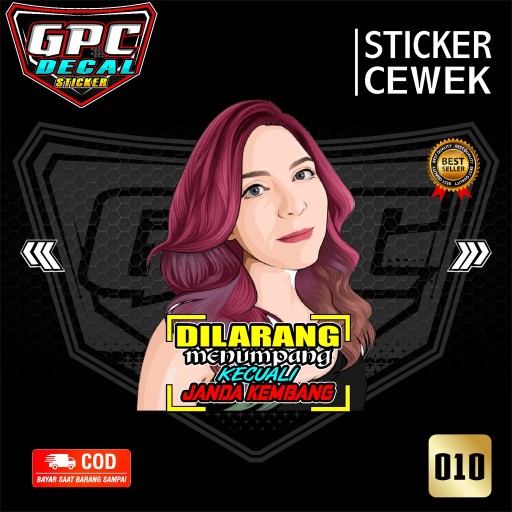 Jual Sticker Decal Mobil Dan Motor Variasi Kata Kata Cewek Hijab Sticker Gambar Cewek Hijab